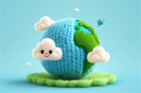 Premium Photo Earth Day Illustration 3d Craft Cute Style Landscape
