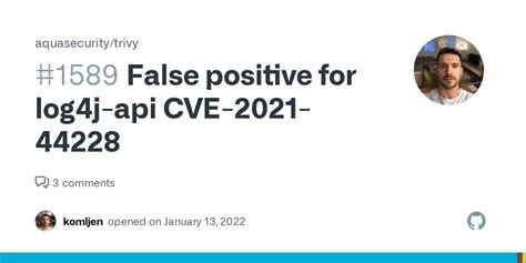 false positive for log4j api cve 2021 44228 · issue 1589