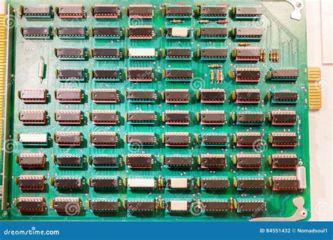 Many Chips Waiting To Be Soldered Onto A Board Royalty Free Stock Image