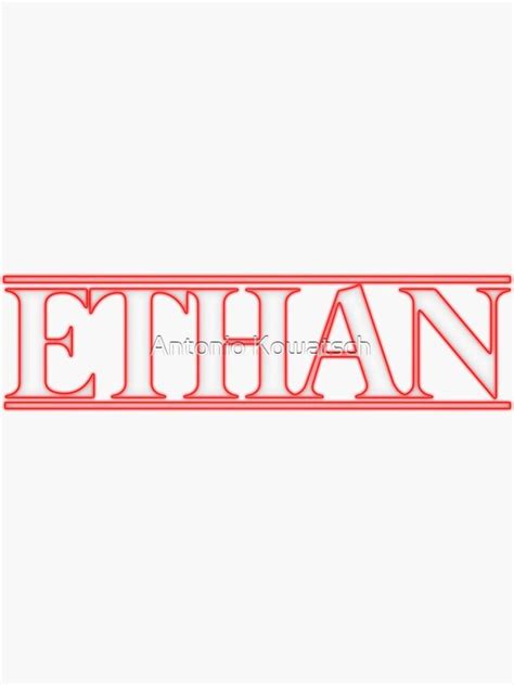 Ethan Stranger Things Nametag Ethan Stranger Things Name Label