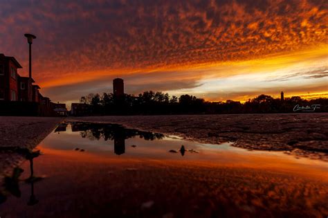 Flames Of The Sunset A Fiery Sky Over Borkum Island This Series Of