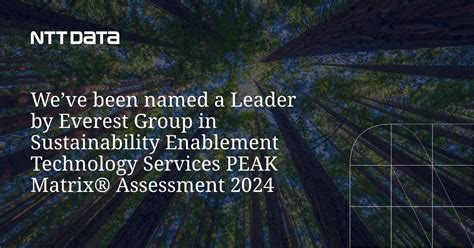 Ntt Data Named A Leader By Everest Group In Sustainability Enablement