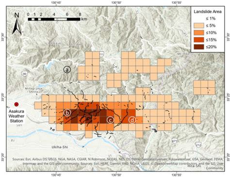 Percent Landslide Areas Derived From The Landslide Polygon Dataset The