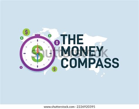 Money Compass Isolated Vector Illustration Stock Vector Royalty Free