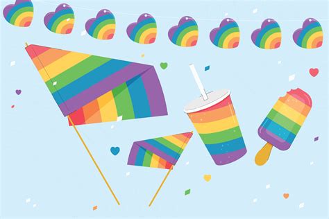 Colorful Rainbow Pride Month Vector Background Human Rights Diversity