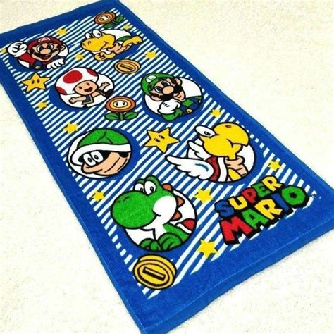 R スーパーマリオ フェイスタオル旅行アウトドア部活レジャー運動会キャンプ体育a メルカリ