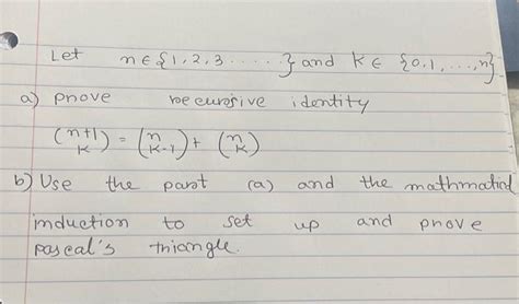 solved let n in {1 2 3 ldots } and k