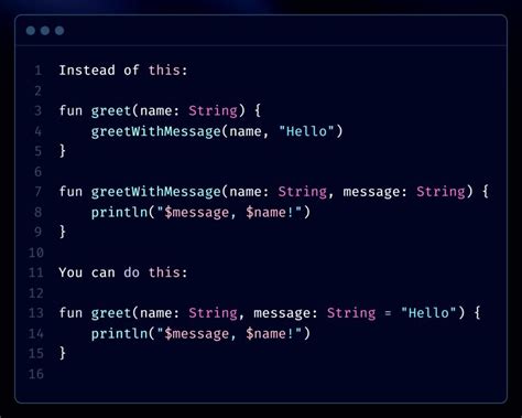 forhadul islam on linkedin 🌟 kotlin tip 🌟 unlock the power of default argument in kotlin they…
