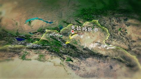 克拉玛依原创三维地形图（视频）视频素材下载