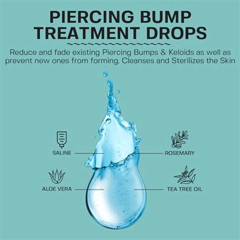 Base Labs Piercing Bump Treatment Saline Drops Non Greasy Keloid Bump