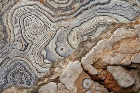 Premium Ai Image Closeup Of Intricate Fossil Patterns In Sedimentary Rock