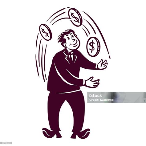 복고풍 남자 사업가 가계에 대한 스톡 벡터 아트 및 기타 이미지 가계 개념 개념과 주제 Istock