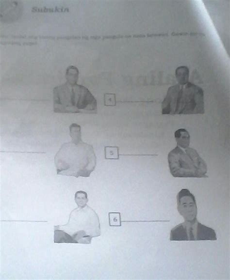 Isulat Ang Boung Pangalan Ng Mga Pangulo Na Nasa Larawan Gawin Mo Ito
