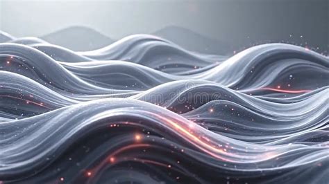Abstract Grey Animation Background Dynamic Waves Flowing Seamlessly Vibrant Lens Flares