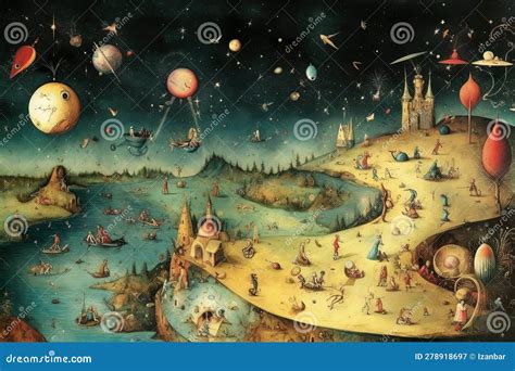 The Outer Space Populated By Monsters If Painted By Hieronymus Bosch
