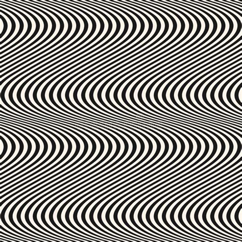 Vertical Curved Wavy Lines D Effect Illusion Of Movement Stock Vector Illustration Of