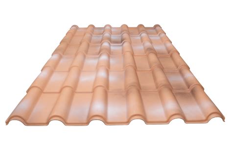 Feuille Imitation Tuile Pvc Ondulé Marron L1170 X L1840mm Renolit