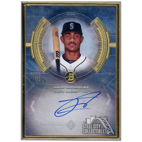 Julio Rodriguez 2020 Bowman Transcendent Autograph Card BTA JR 6 25