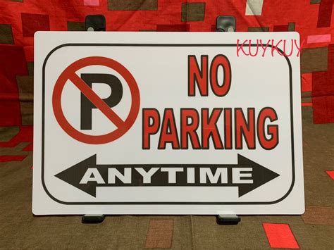 NO PARKING ANYTIME PVC Wall Signage 7 8x11 Inches Lazada PH