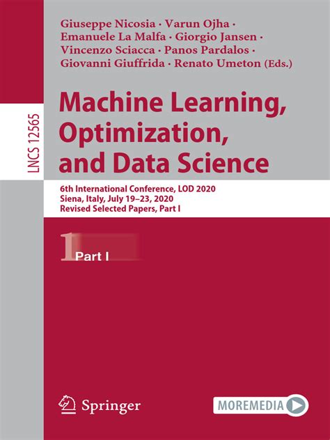 Machine Learning, Optimization, and Data Science | PDF