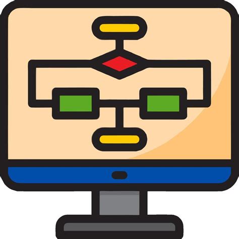 A Computer Monitor With A Diagram Of A Computer 51460333 Vector Art At Vecteezy
