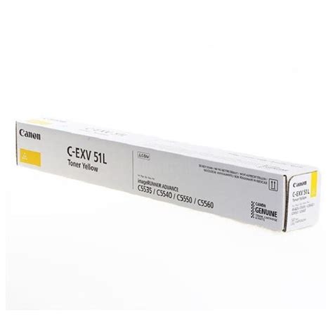 Cartouche De Toner Canon C EXV 51L Jaune Original 0487C002AA PREMICE