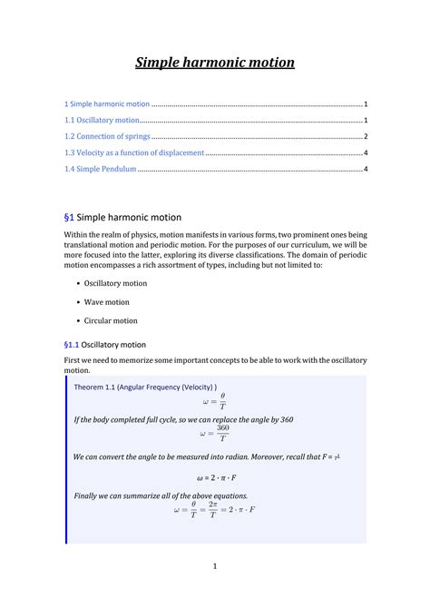 SOLUTION Simple Harmonic Motion Oscillatory Motion Connection Of Springs Velocity As A Function
