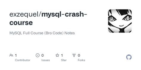 Github Exzequel Mysql Crash Course Mysql Full Course Bro Code Notes