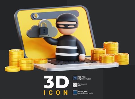 Premium Psd 3d Data Cloud Computer Hack