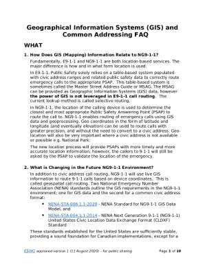 Mapping GIS And Common Addressing FAQ Esri Canada Doc Template PdfFiller