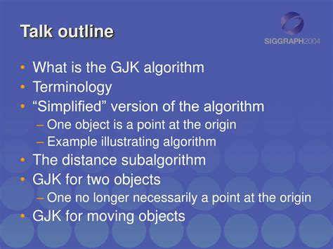 Ppt The Gilbert Johnson Keerthi Gjk Algorithm Powerpoint