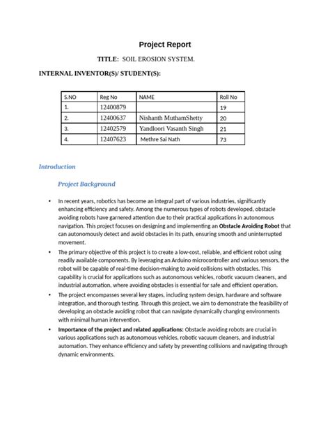Patent For Obstacle Avoiding Robot Pdf Robot Robotics