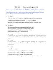 Homework3 Due 1159PM Thursday Feb 23 Pdf MTH 231 Homework Assignment
