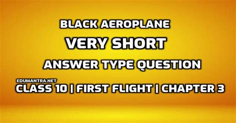 Black Aeroplane Very Short Answer Type Question Assumption Creativity And Critical Thinking