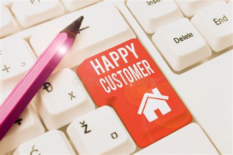 Text Showing Inspiration Happy Customer Business Concept Highest Satisfaction Rate With The