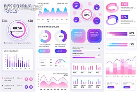 Bundle Infographic UI UX KIT Elements Different Charts Diagrams