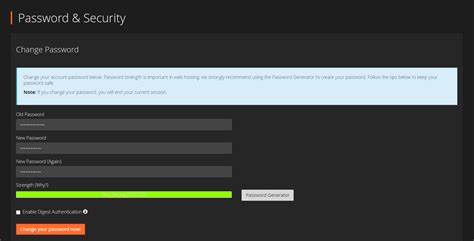 How To Change CPanel Password Host Duplex Knowledgebase