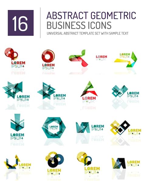 Premium Vector Abstract Business Icons