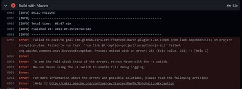 Fail To Build Using Github Action · Issue 3399 · Inception Project