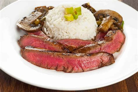 Sweet Soy Marinated Flank Steak With Mushrooms