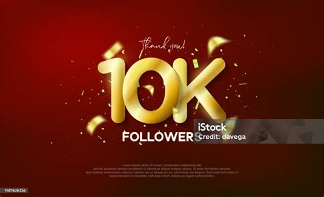 황금 금속 번호 감사합니다 추종자 10k 10000미터에 대한 스톡 벡터 아트 및 기타 이미지 10000미터 3차원 형태