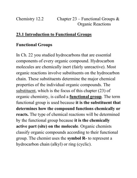 Functional Groups