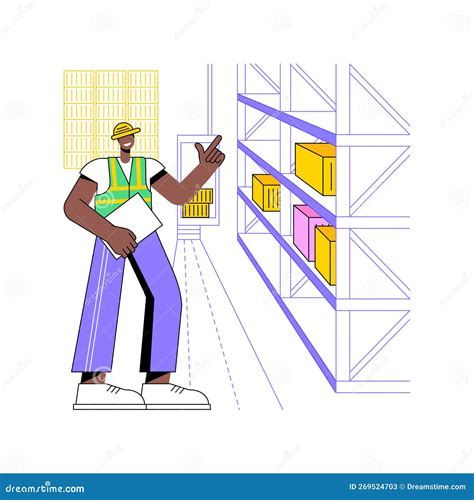 Automated Storage And Retrieval System Isolated Cartoon Vector