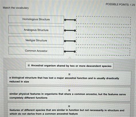 [answered] Match The Vocabulary Homologous Structure Analogous Kunduz