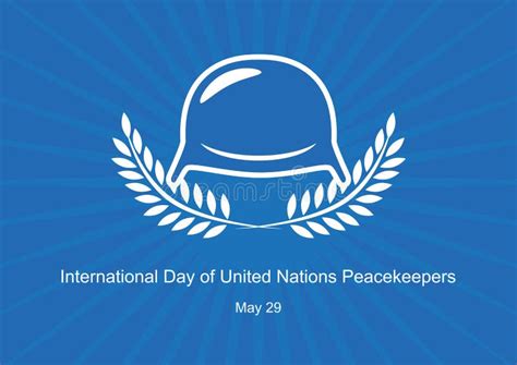 International Day Of United Nations Peacekeepers Vector Stock Vector