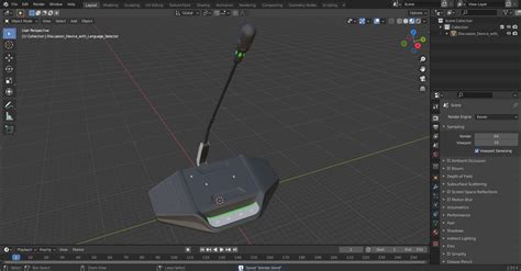 discussion device with language selector 3d model 34 3ds blend c4d fbx max ma lxo obj