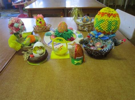 «Пасхальные фантазии Выставка поделок в детском саду 13 фото Воспитателям детских садов