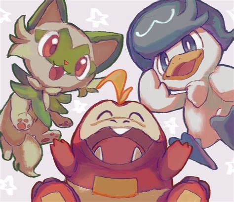 Sprigatito Fuecoco And Quaxly Pokemon Drawn By Oisisabatugun Danbooru