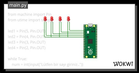 Project 4 Leds As Bits Wokwi ESP32 STM32 Arduino Simulator