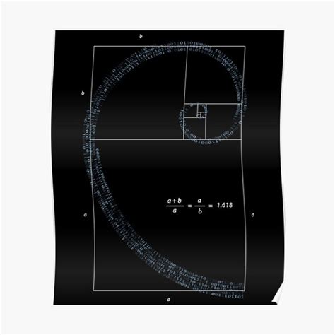 Fibonacci Golden Ratio Spiral Sequence Math Nerd Premium Matte Vertical